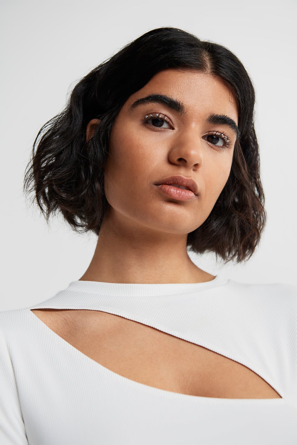 Belle cutout top - White - Women - Gina Tricot