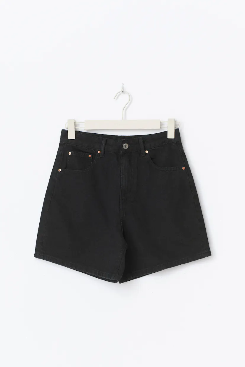 High waist denim shorts - Sort - Dame - Gina Tricot