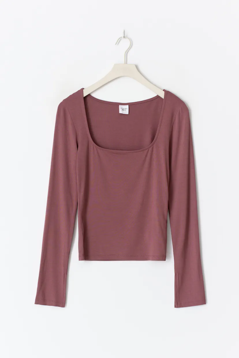Soft touch jersey top - Rosa - Dam - Gina Tricot