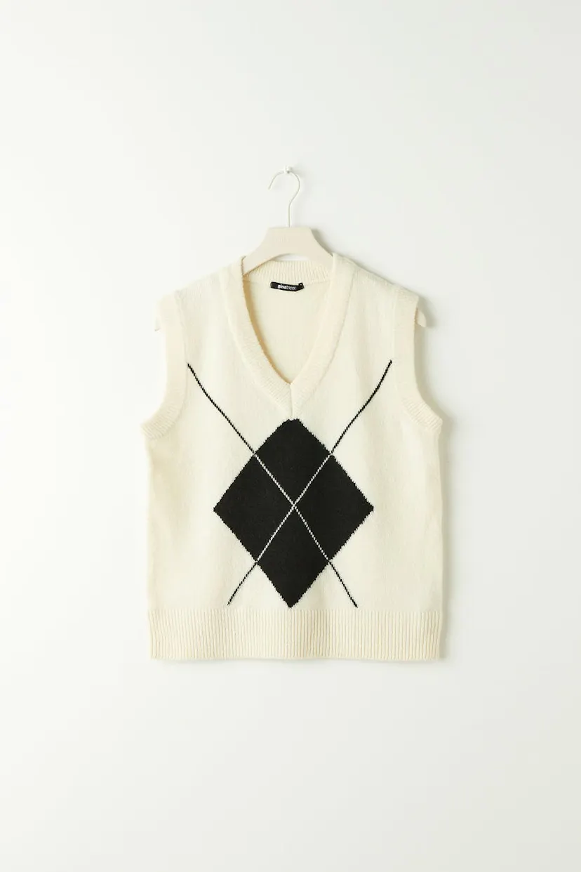 knitted vest - Hvid - Dame - Gina Tricot