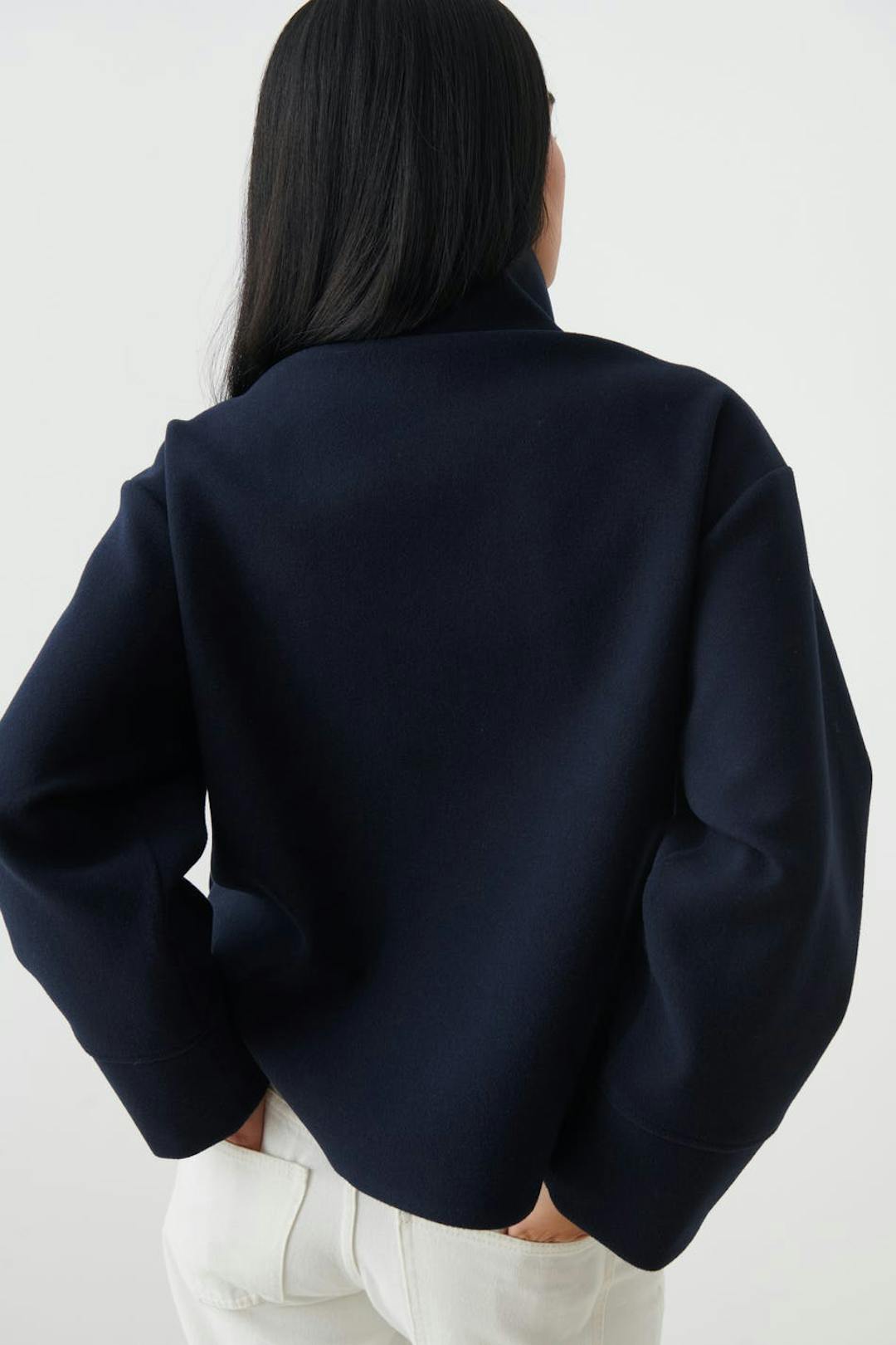 short felt jacket - Blue - Women - Gina Tricot