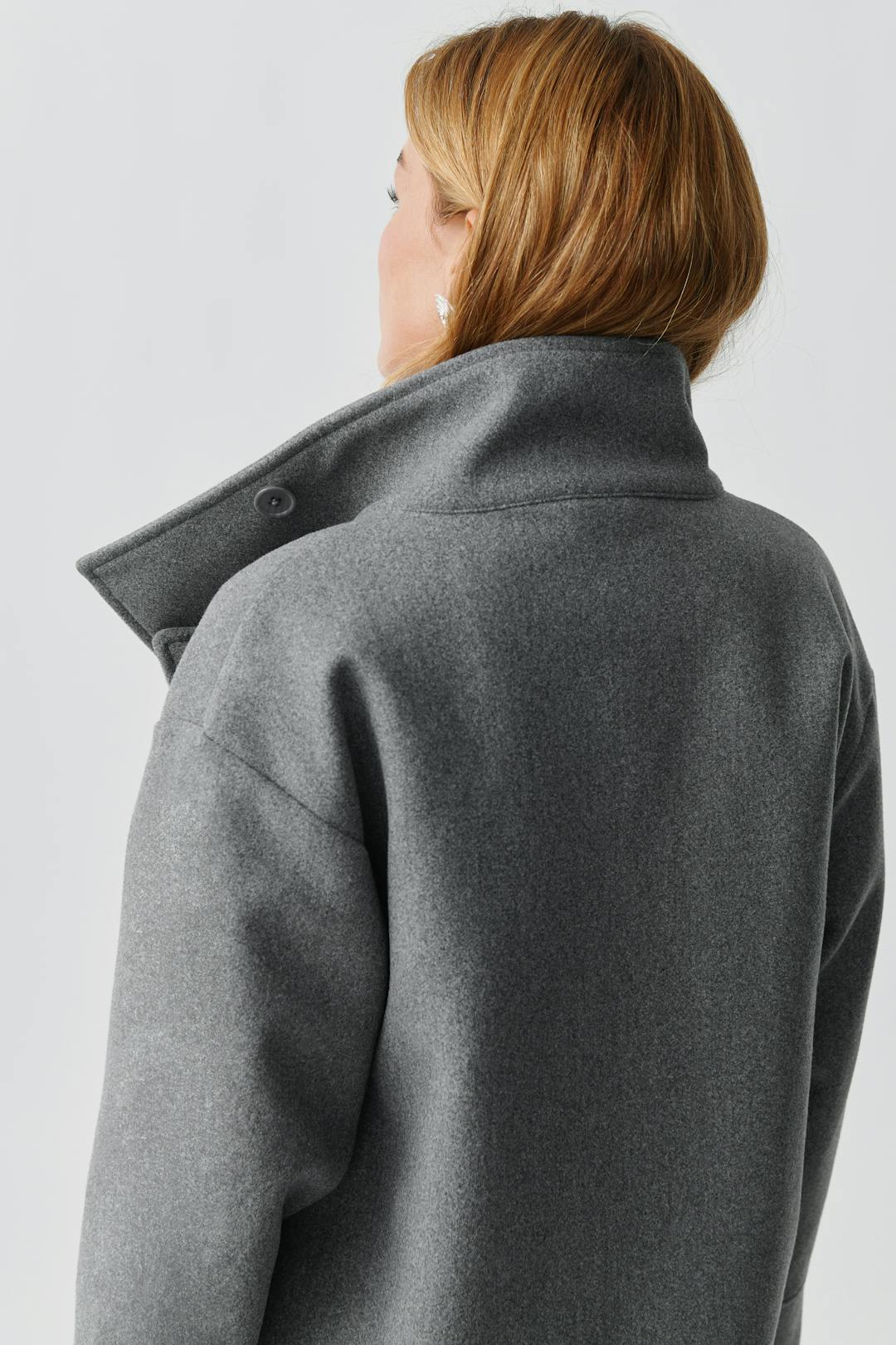short felt jacket - Grey - Women - Gina Tricot