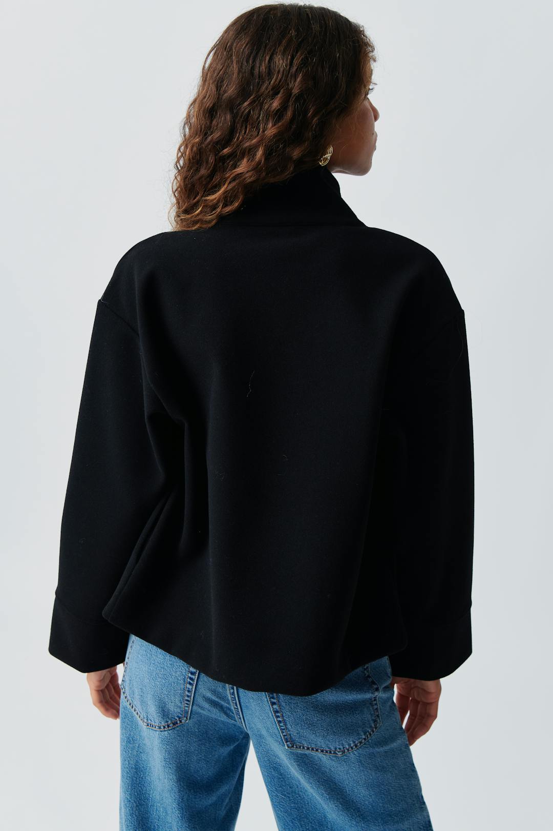 short felt jacket - Black - Women - Gina Tricot