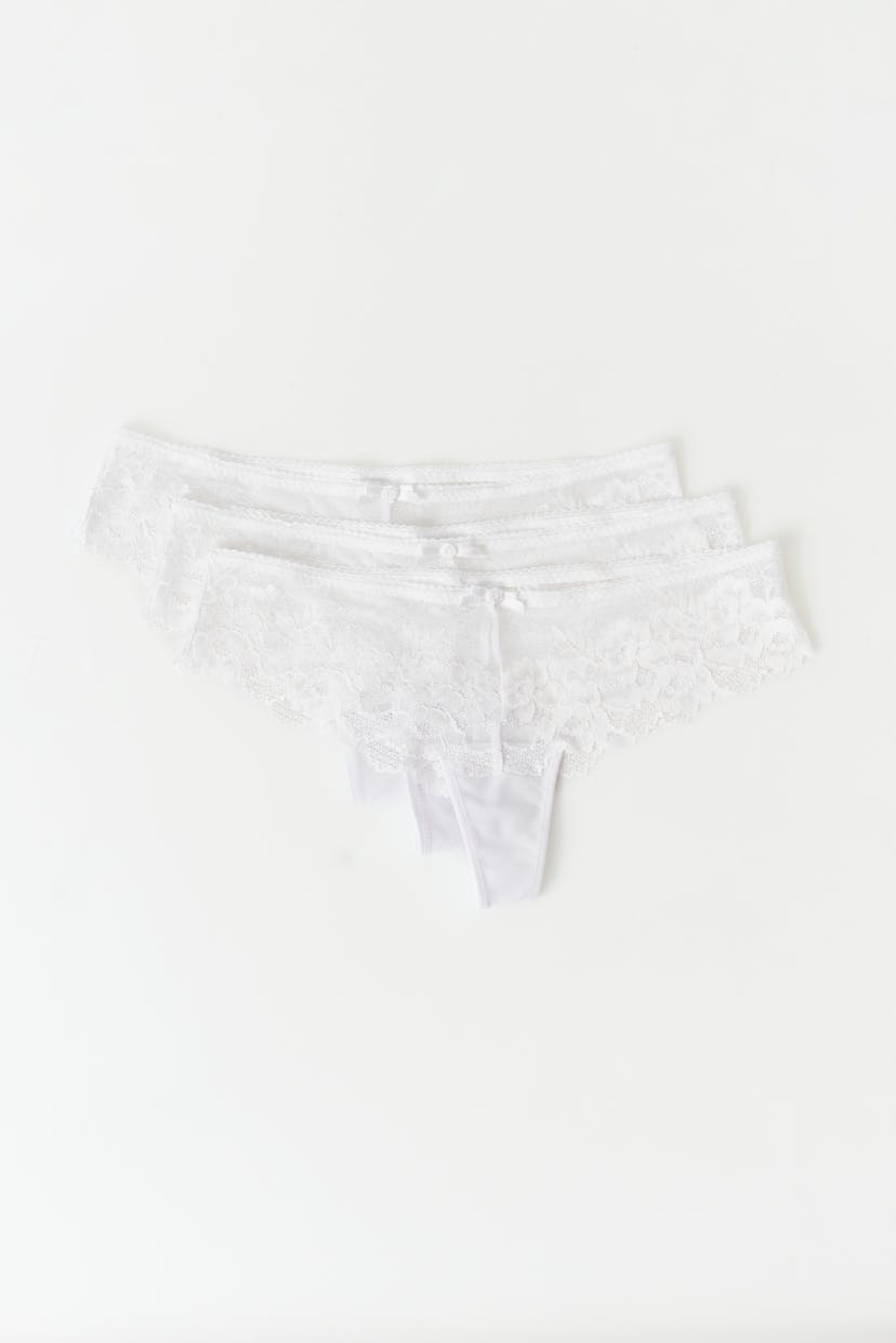pack lace string - Wit - Dame - Gina Tricot