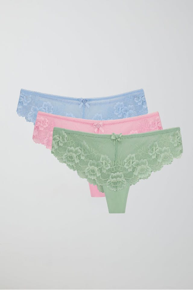 pack lace string - Grün - Dame - Gina Tricot