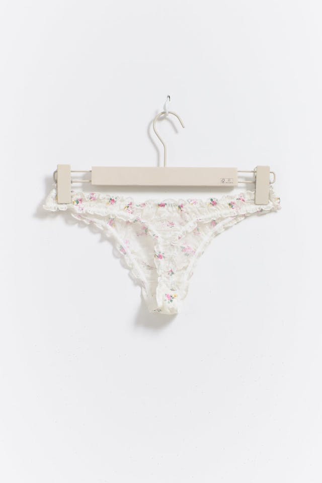 frill lace string - Vit - Dam - Gina Tricot