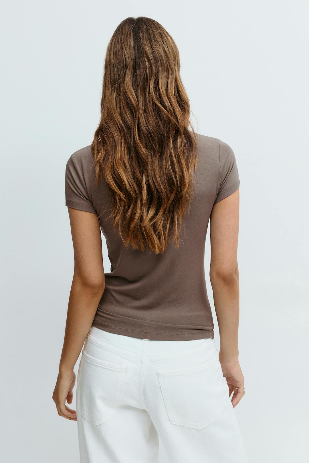 Soft touch top - Beige - Dame - Gina Tricot