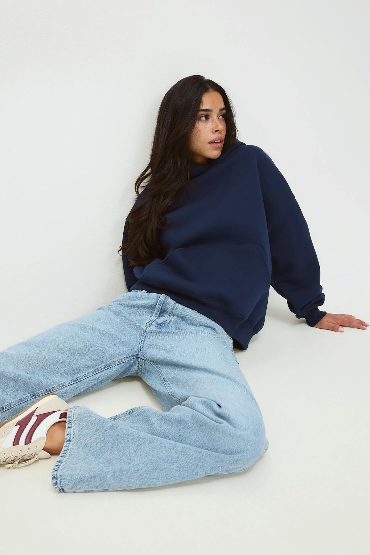 Iconic hoodie - Blå - Dame - Gina Tricot