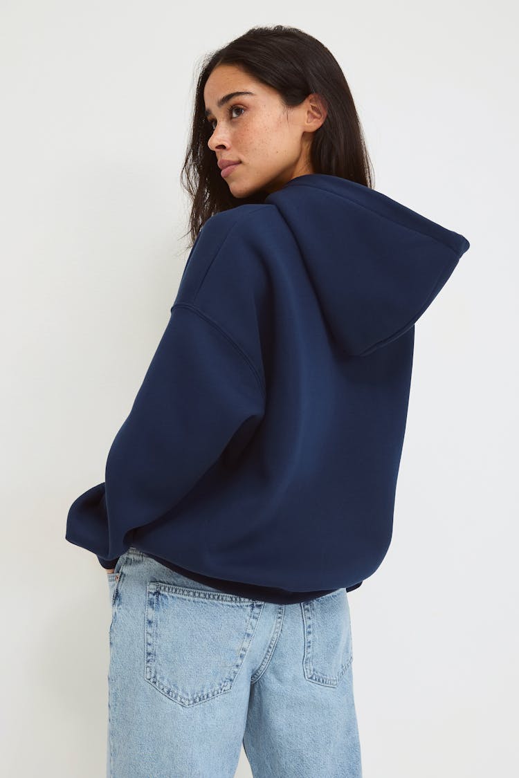 Basic original hoodie - Blå - Dame - Gina Tricot