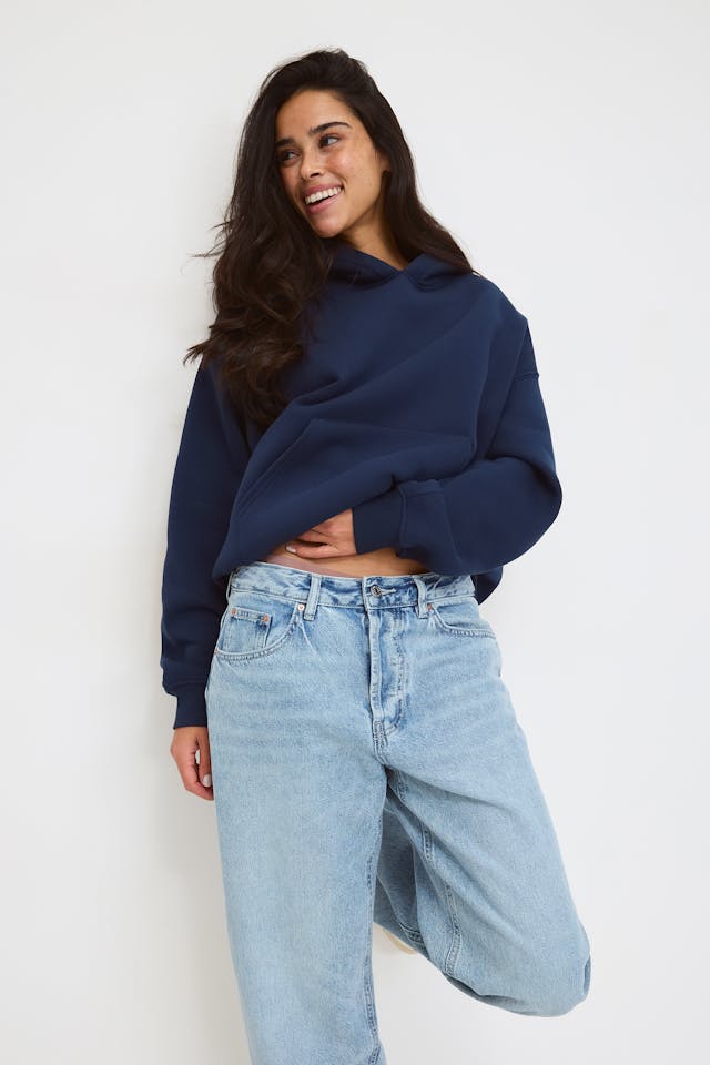 Basic original hoodie - Blå - Dame - Gina Tricot