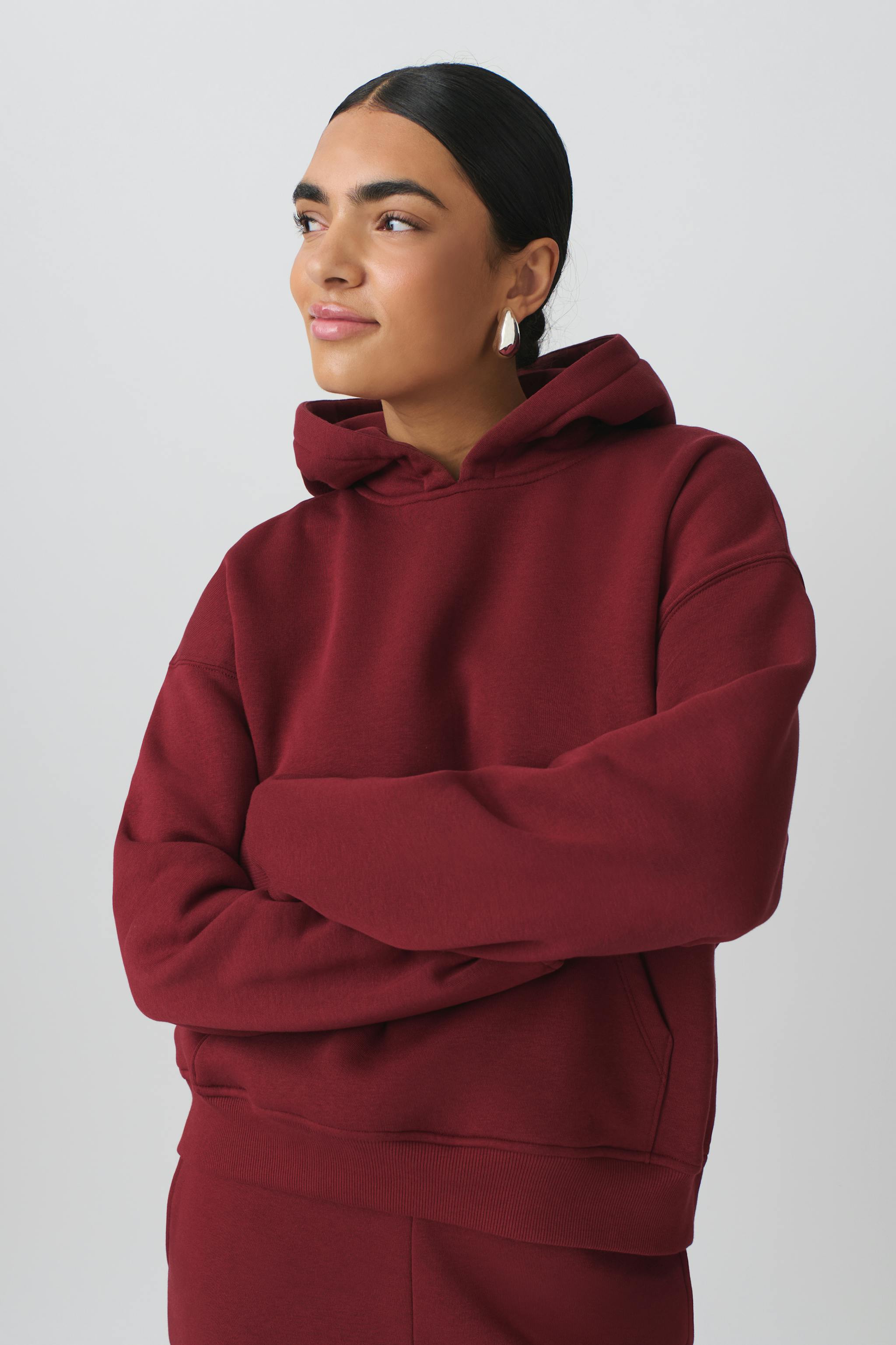 Iconic hoodie - Röd - Dam - Gina Tricot