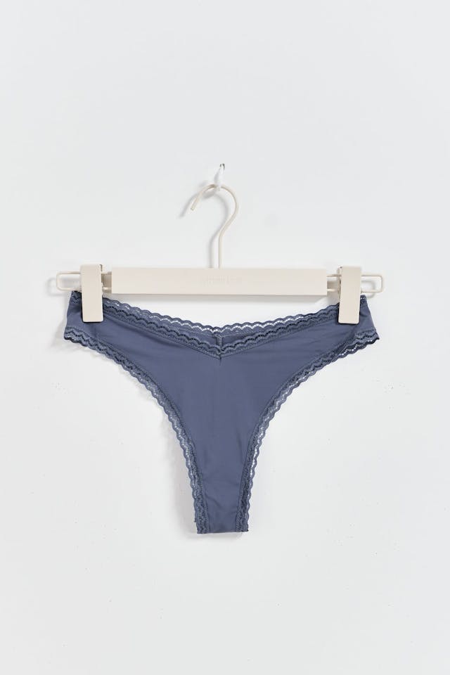 V-shaped micro thong - Grau - Dame - Gina Tricot