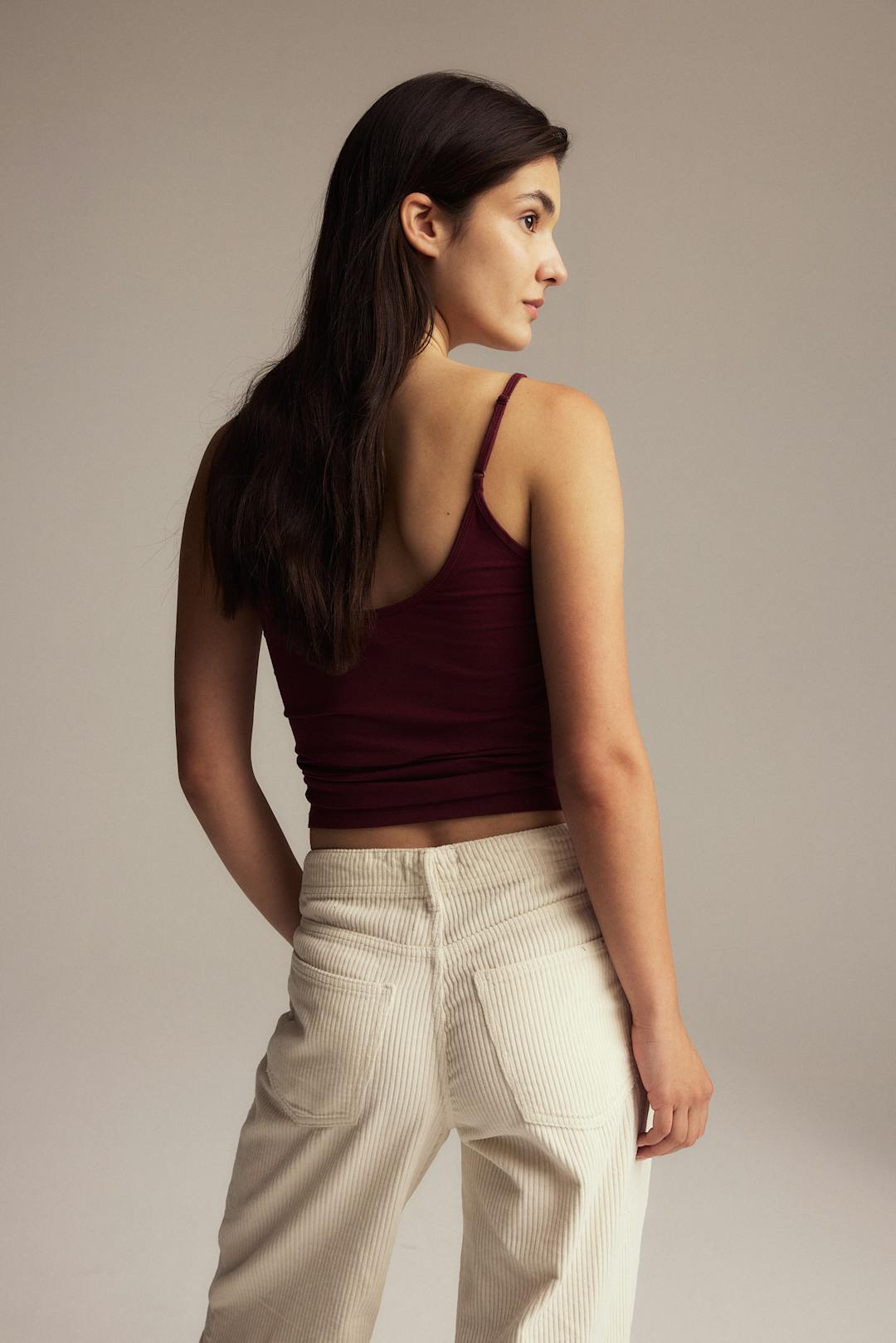 Basic strap singlet - Rood - Dame - Gina Tricot