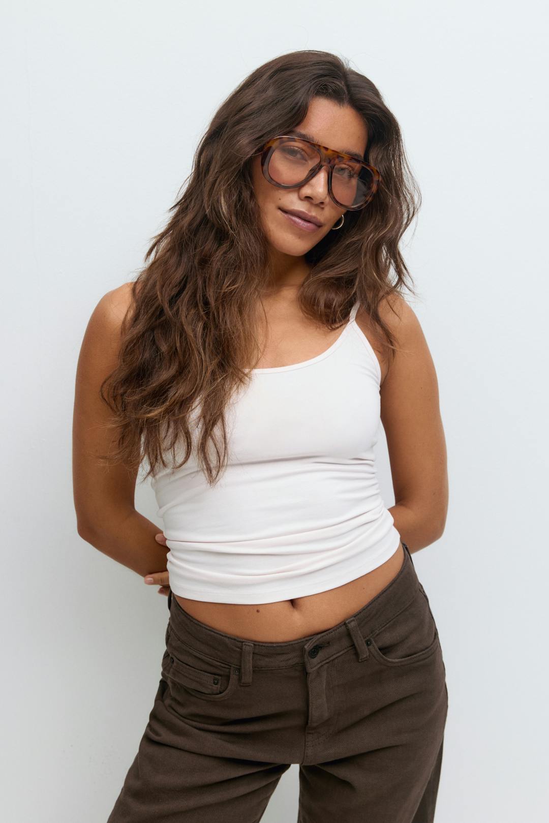 Basic strap singlet - Lyserød - Dame - Gina Tricot