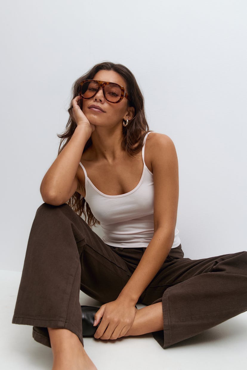 Basic strap singlet - Lyserød - Dame - Gina Tricot