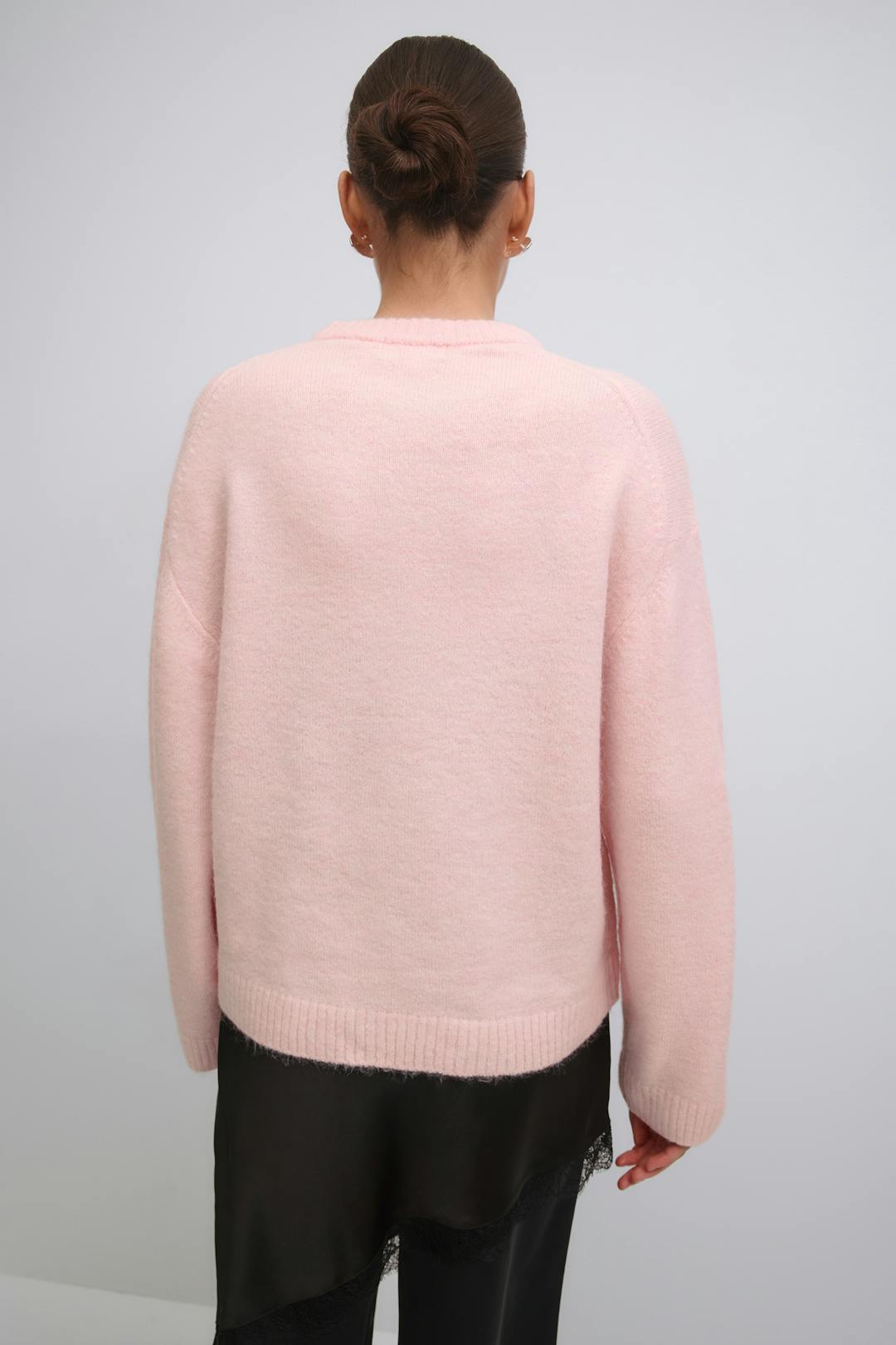 Crew neck knitted sweater - Rosa - Dame - Gina Tricot