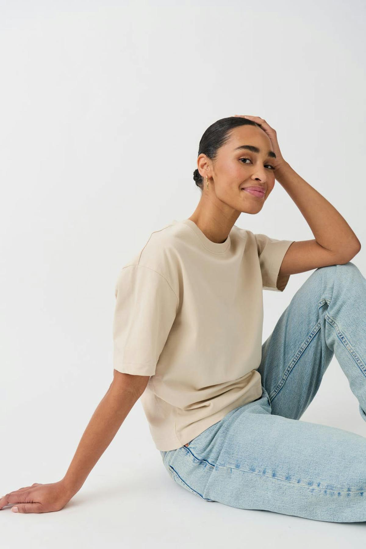 Basic tee - Beige - Dame - Gina Tricot