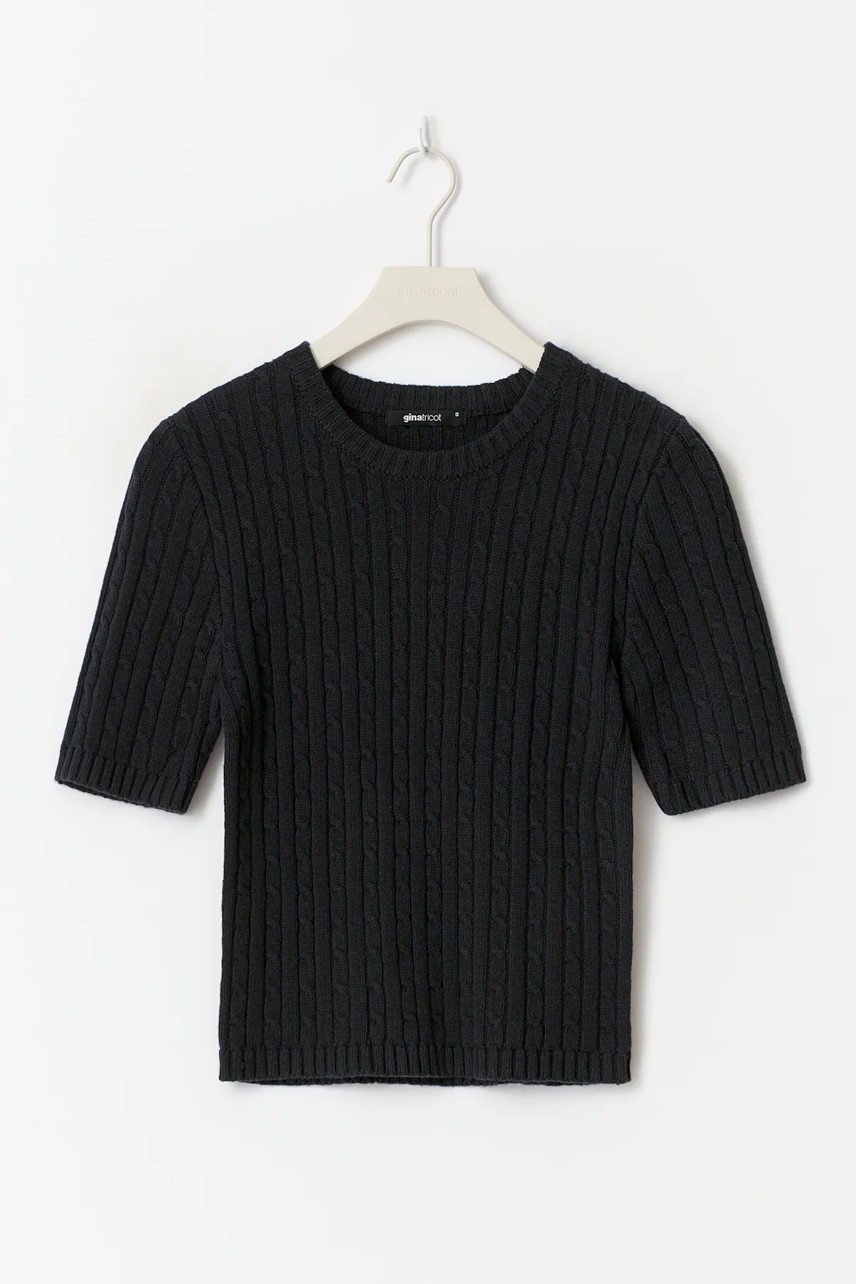 Knitted cable top - Blå - Dame - Gina Tricot