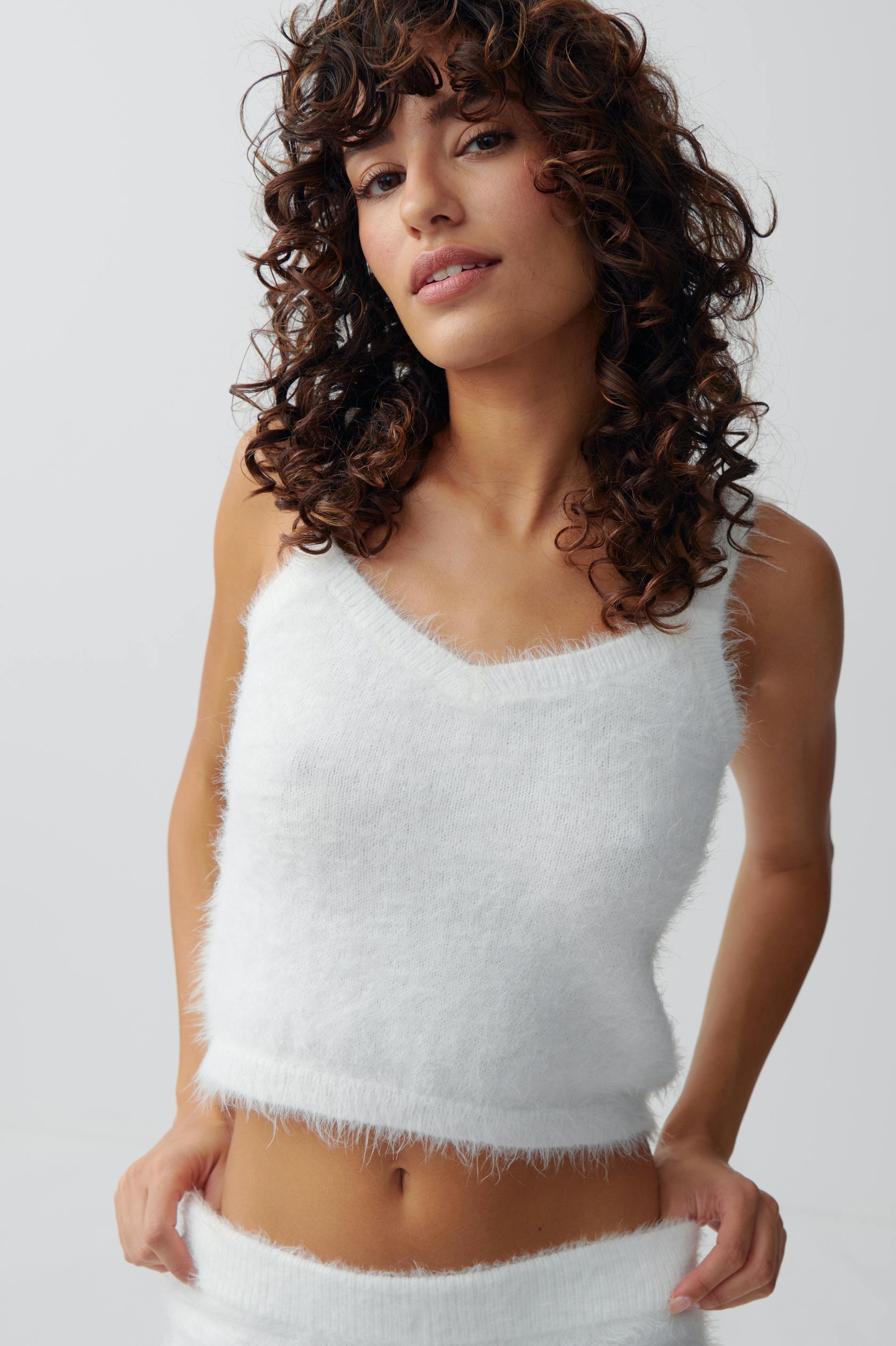 Homewear singlet - White - Women - Gina Tricot