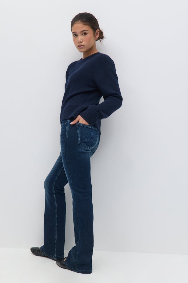 mid bootcut jeans - Blå - Gina Tricot
