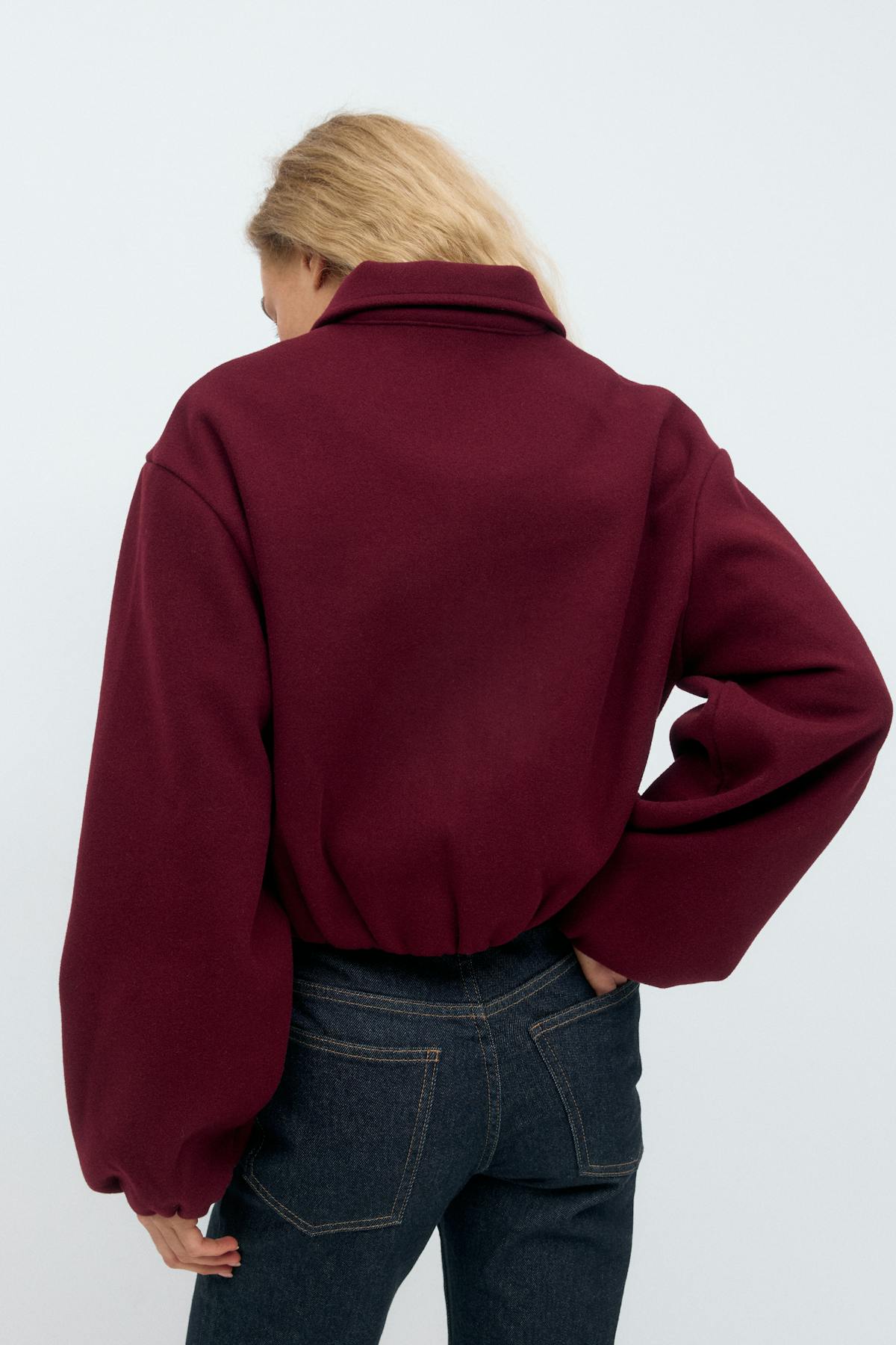 Short felt jacket - Rood - Dame - Gina Tricot