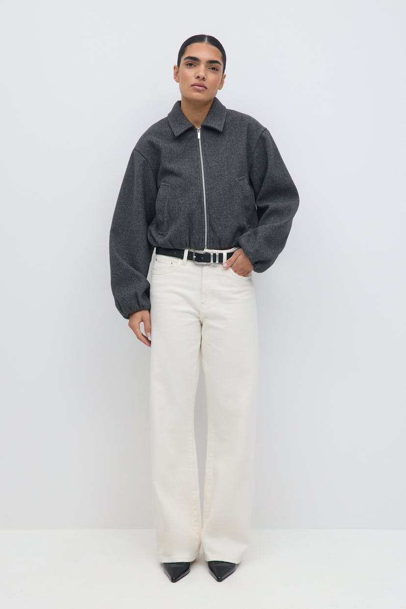 Short felt jacket - Grau - Dame - Gina Tricot