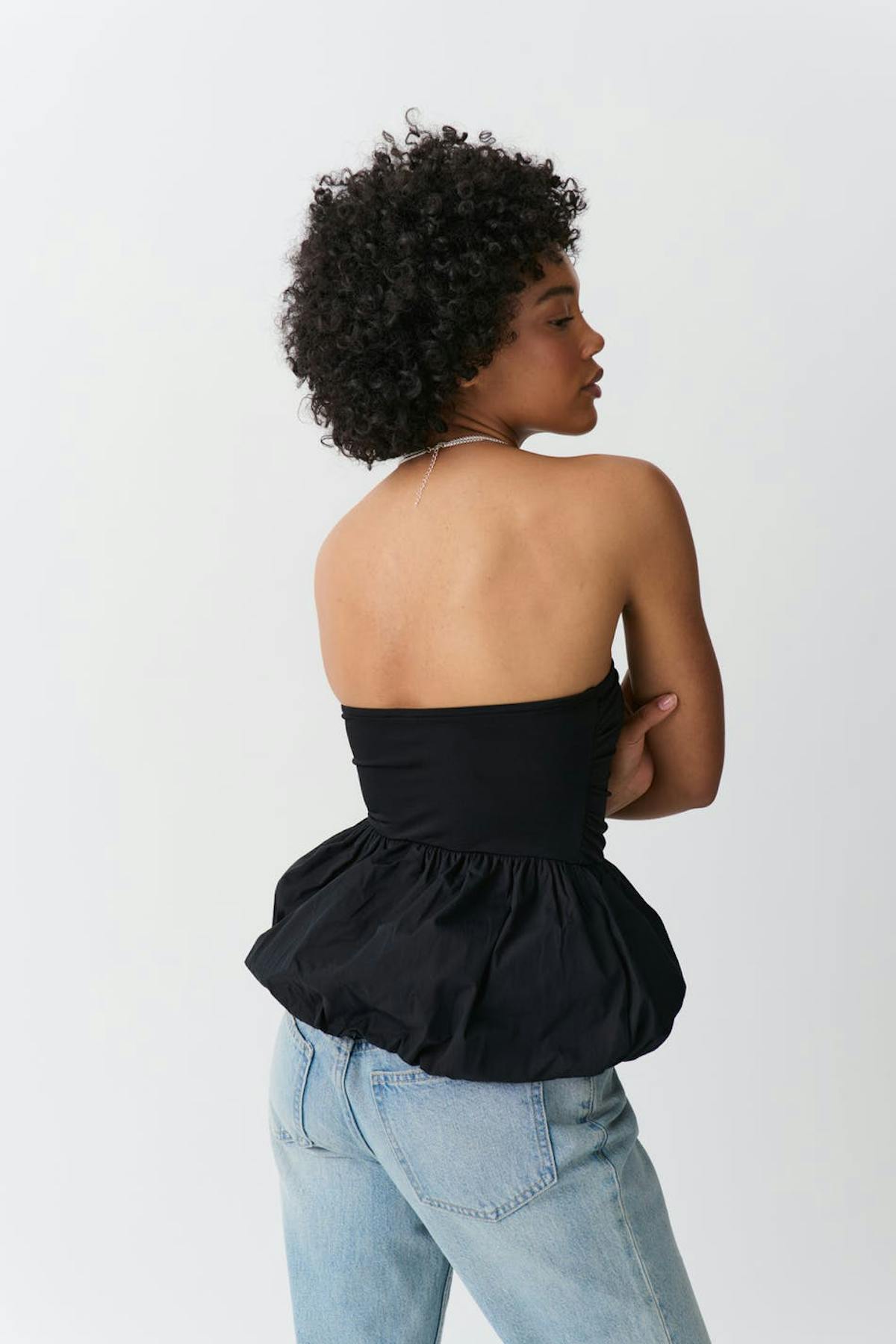 Peplum top - Sort - Dame - Gina Tricot