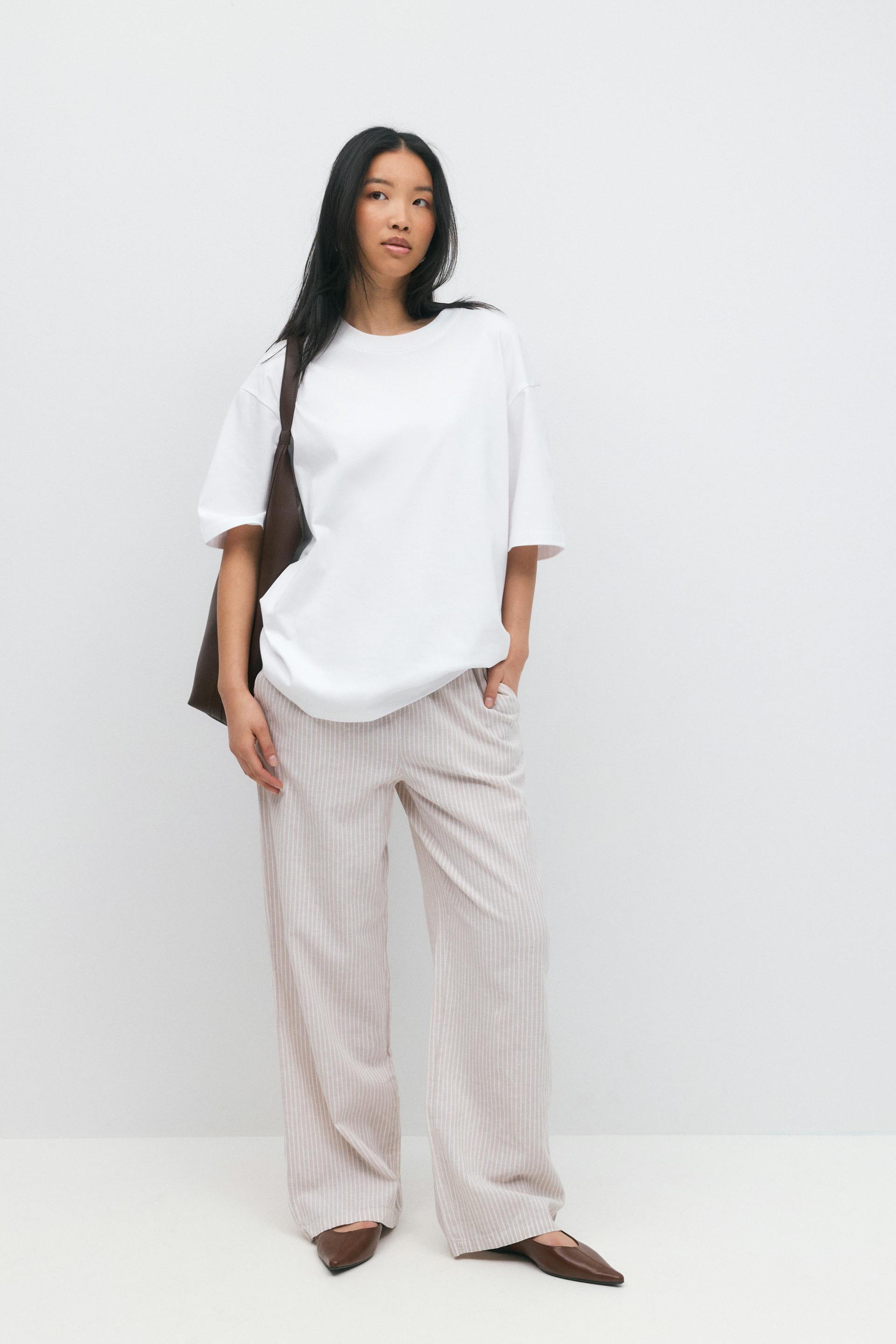 Basic oversized tee - Hvid - Dame - Gina Tricot
