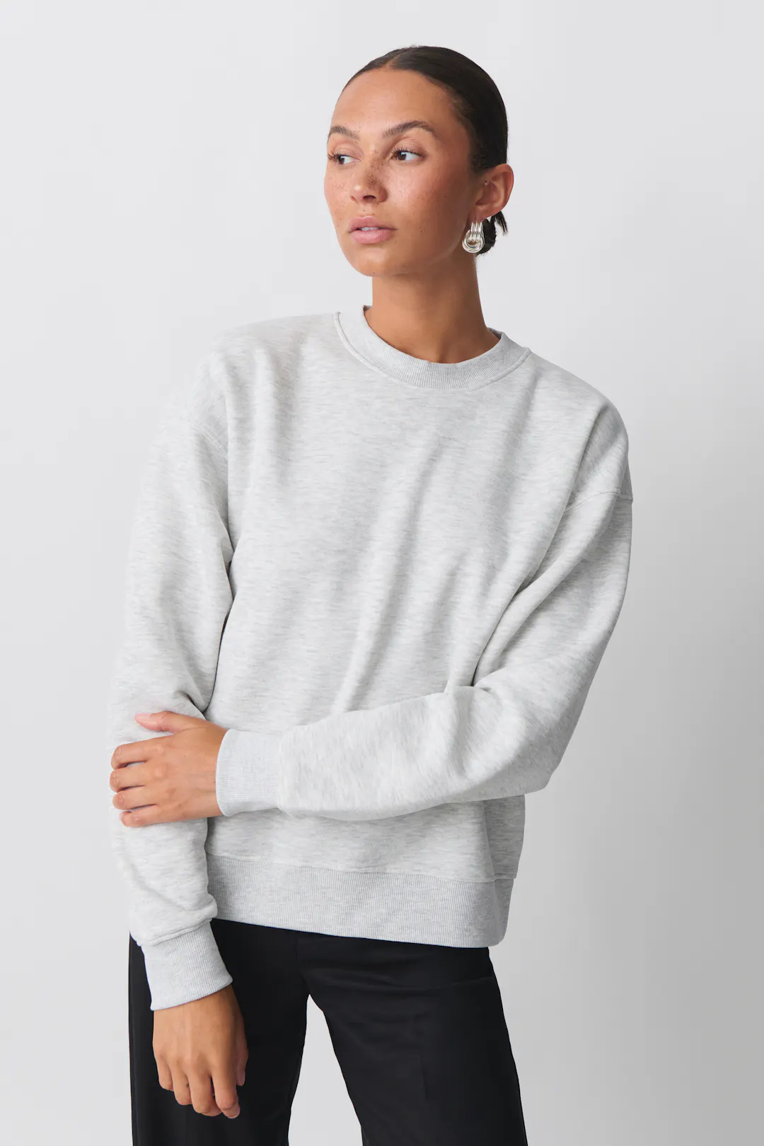Basic straight sweatpants - Grey - Women - Gina Tricot