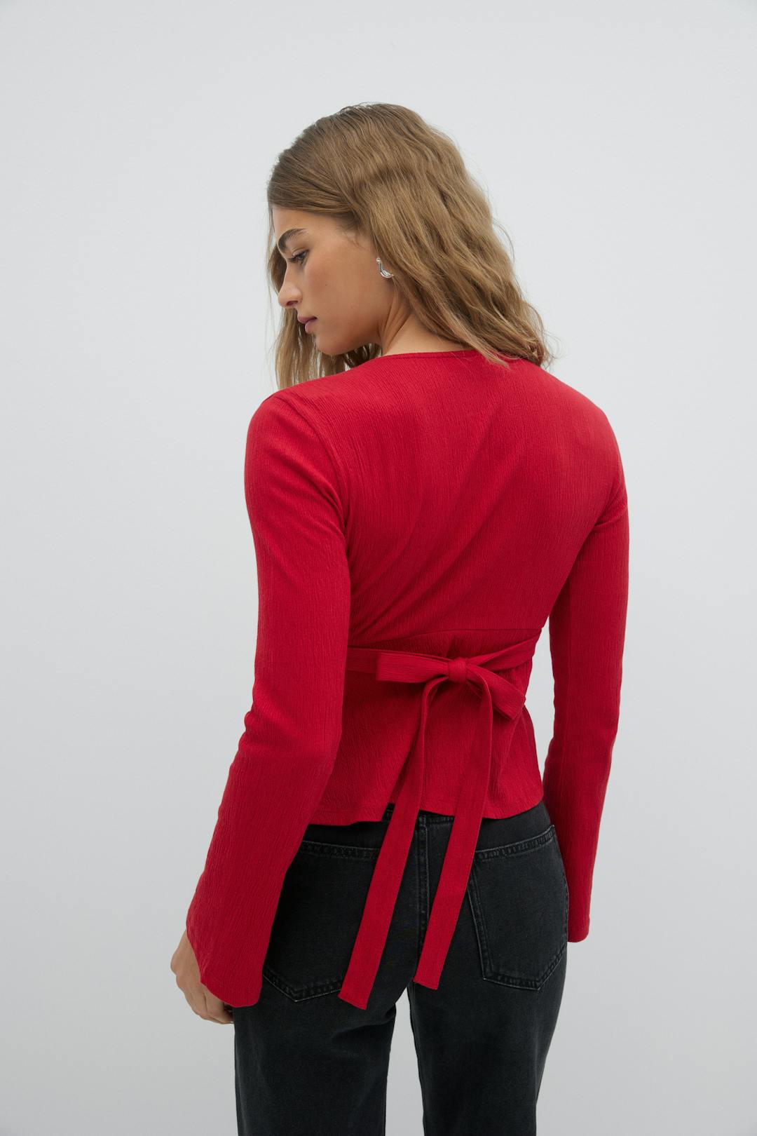 Tie top - Rood - Dame - Gina Tricot