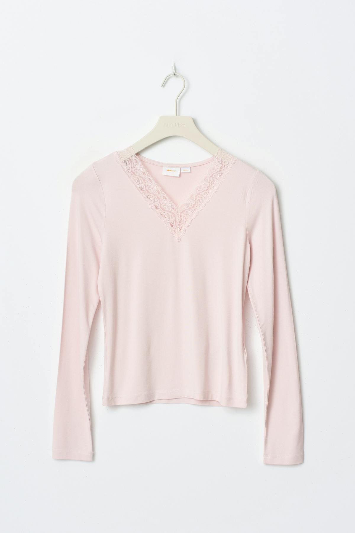 Y lace top - Rosa - Gina Tricot