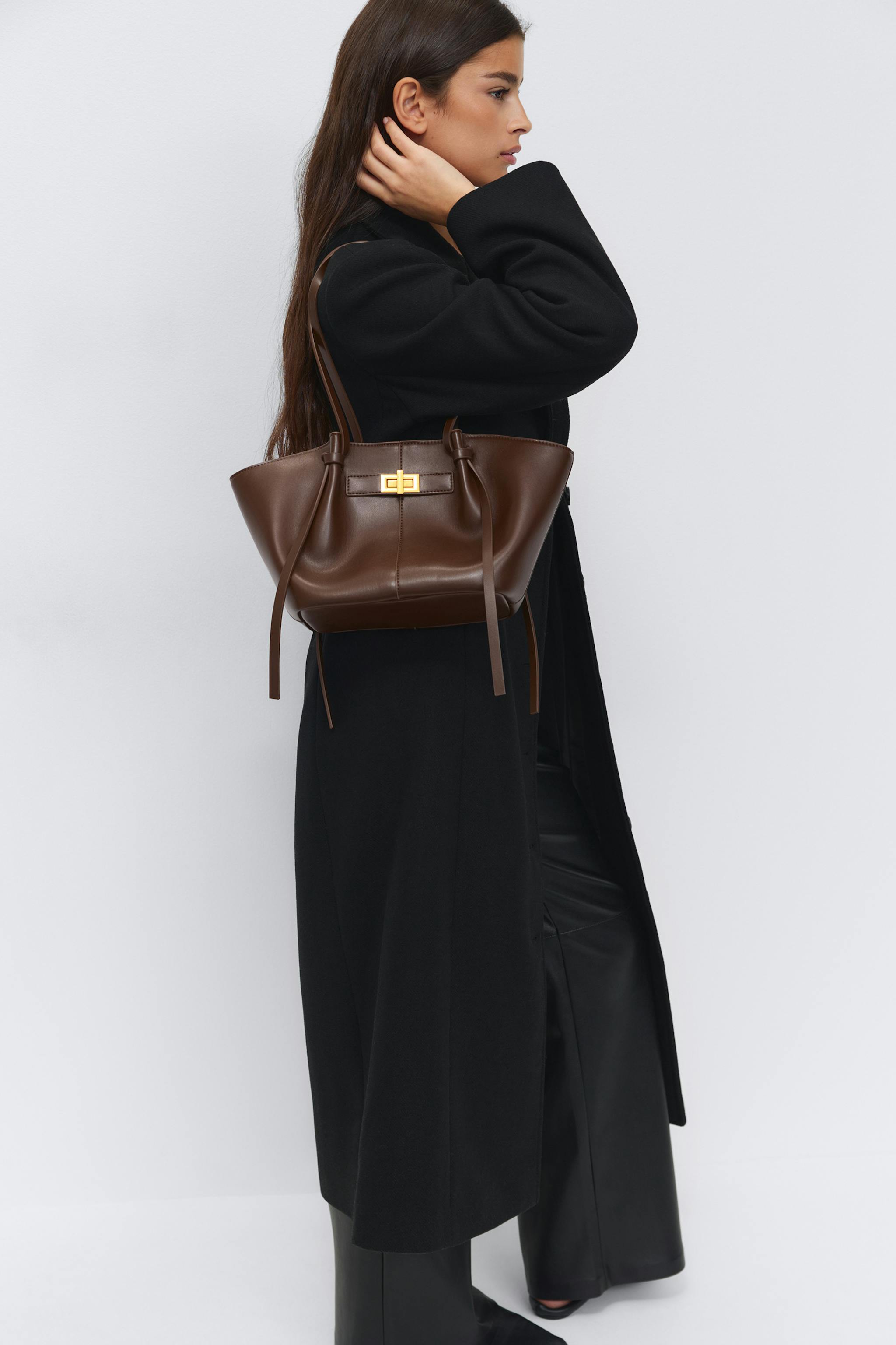 Midi long strap bag - Beige - Dam - Gina Tricot