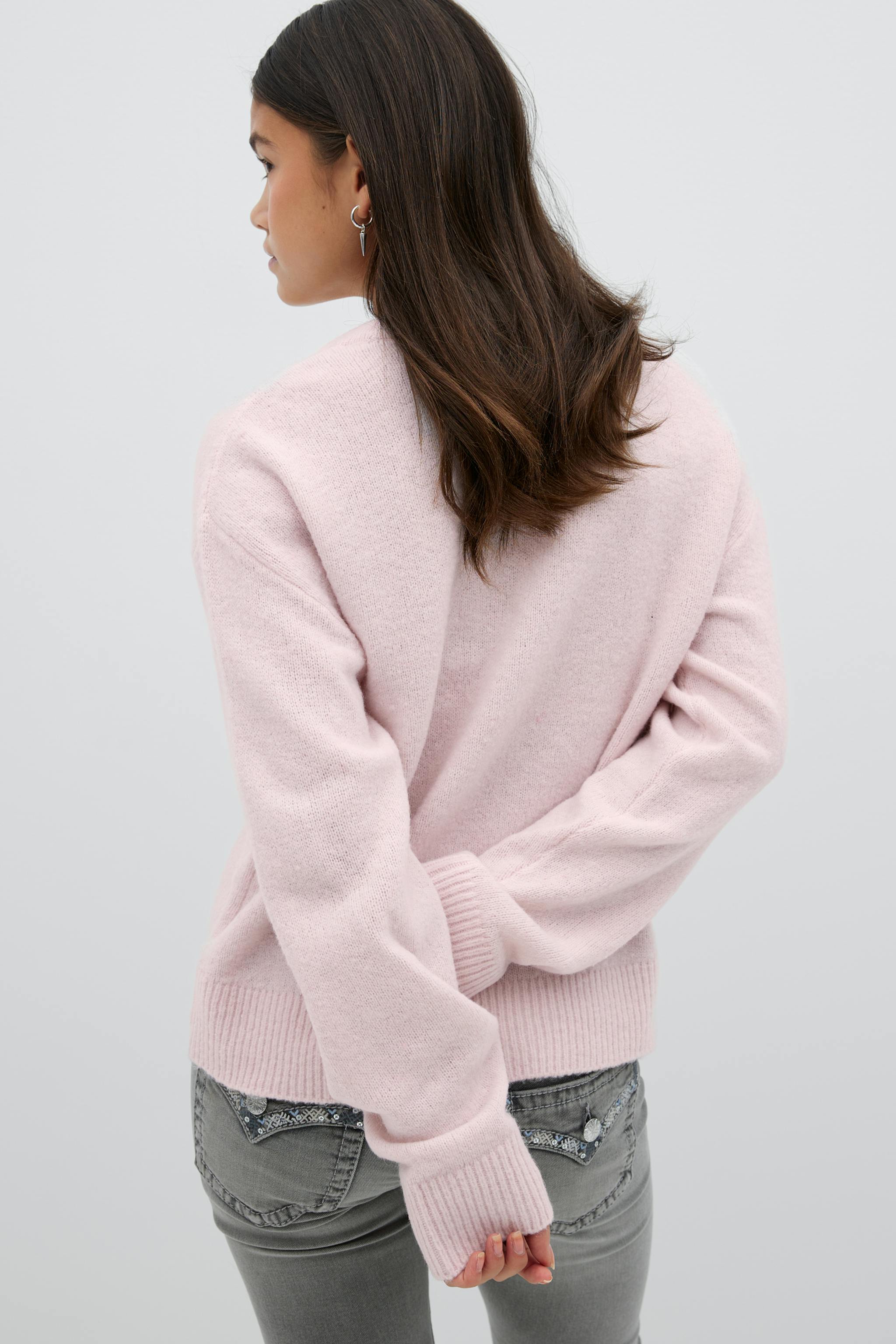 Y knitted sweater - Rosa - Gina Tricot