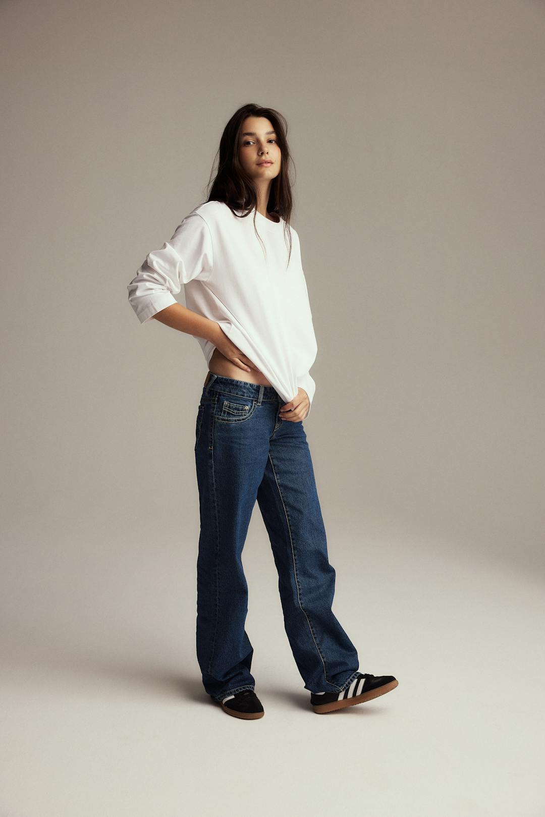 Basic long sleeve tee - Wit - Dame - Gina Tricot