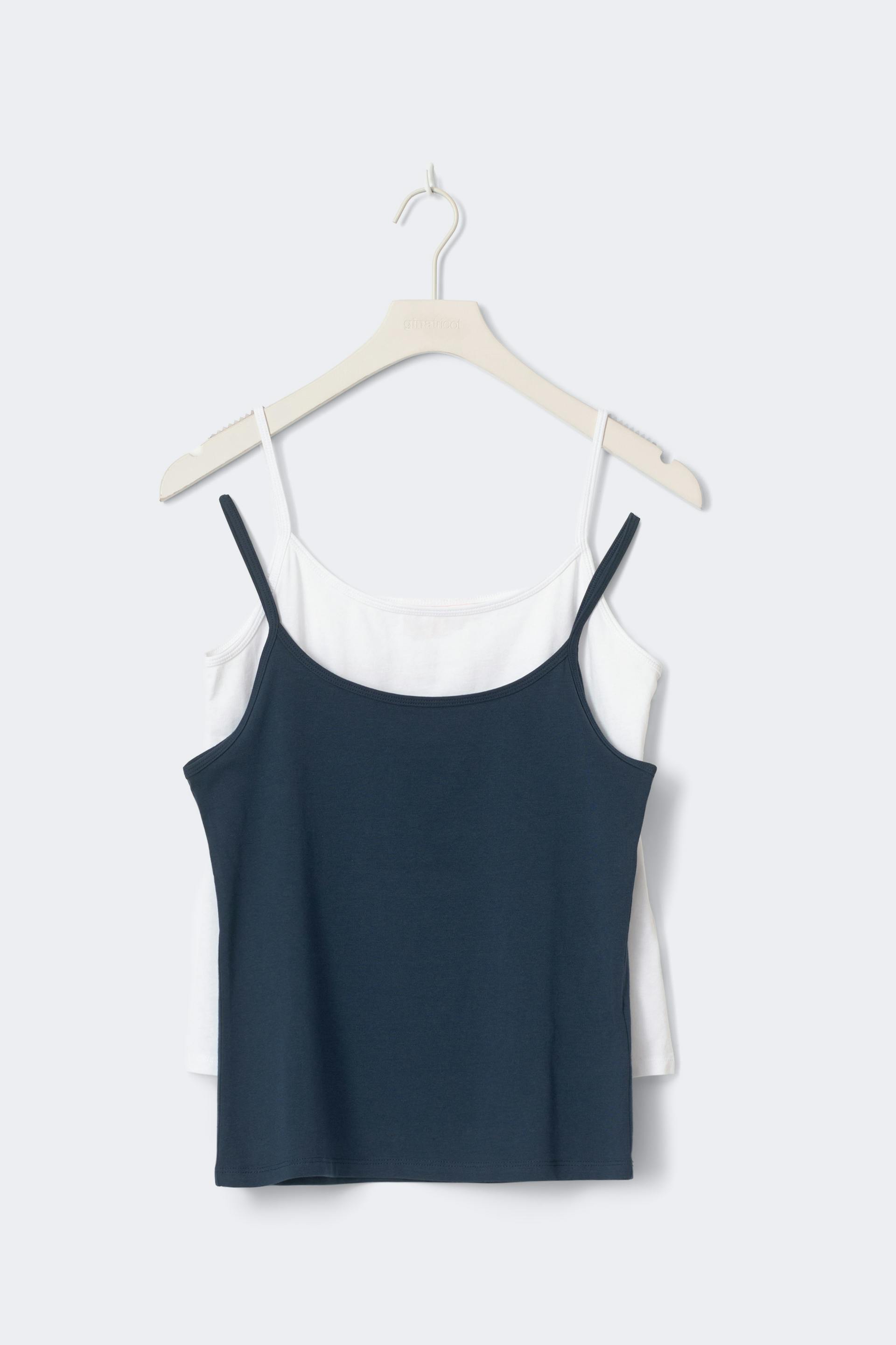 2 pack y basic singlet - Vit - Gina Tricot
