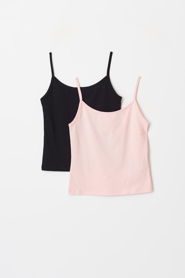2 pack y basic singlet - Svart - Gina Tricot
