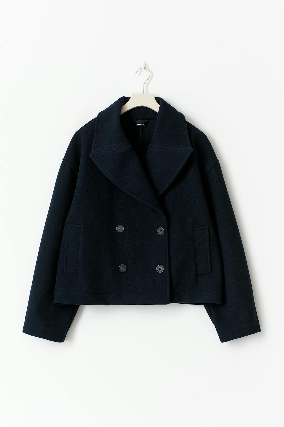 Peacoat felt jacket - Blue - Women - Gina Tricot