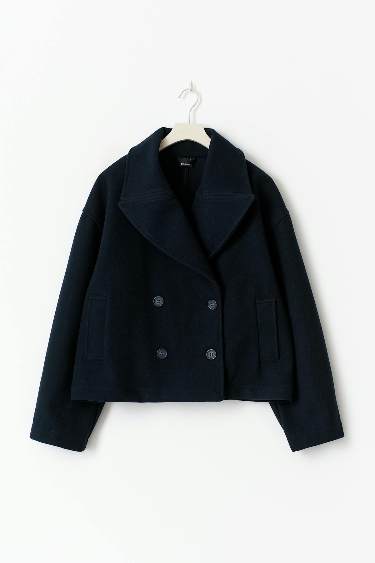 Peacoat felt jacket - Blue - Women - Gina Tricot