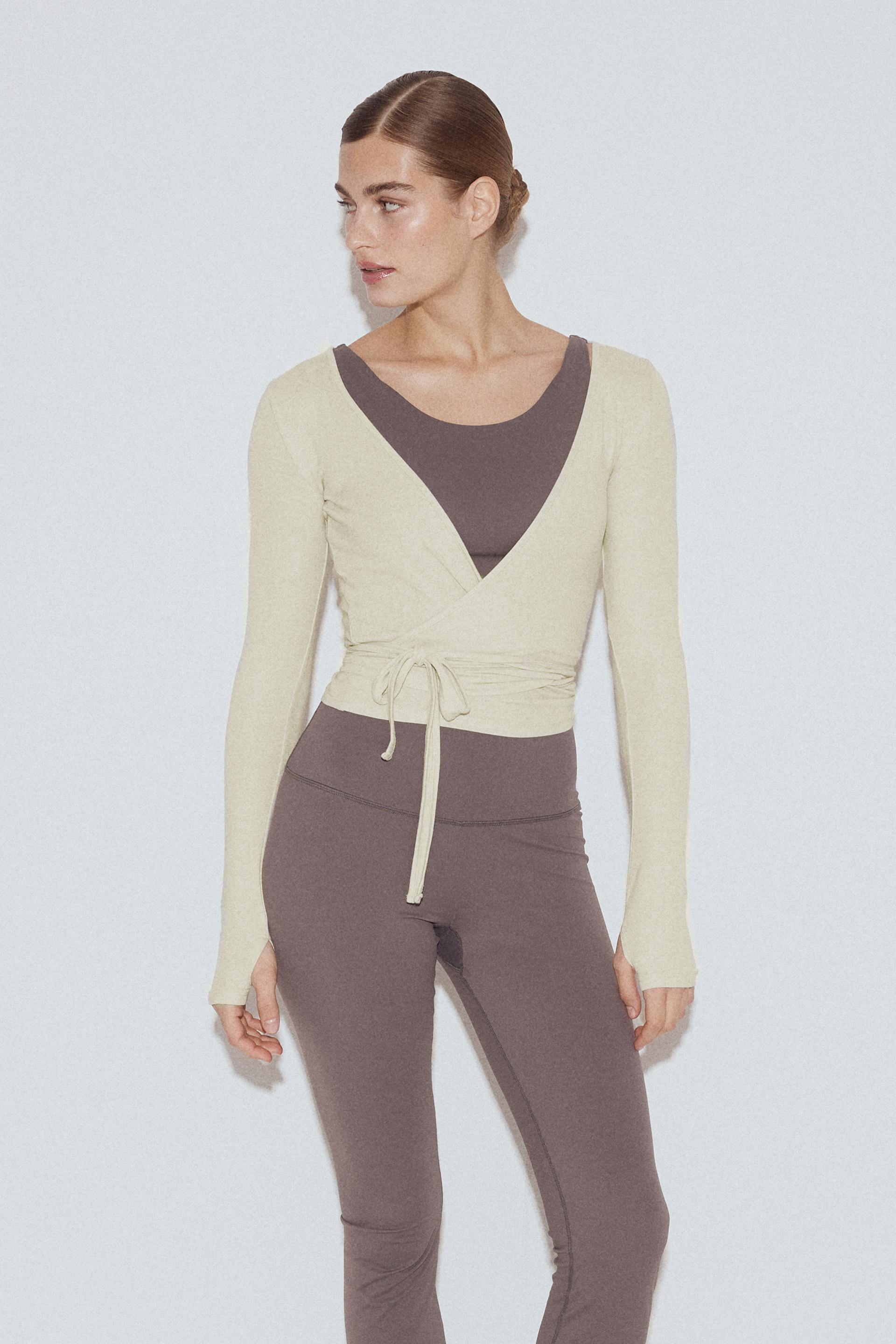 Soft wrap cardigan - White - Women - Gina Tricot