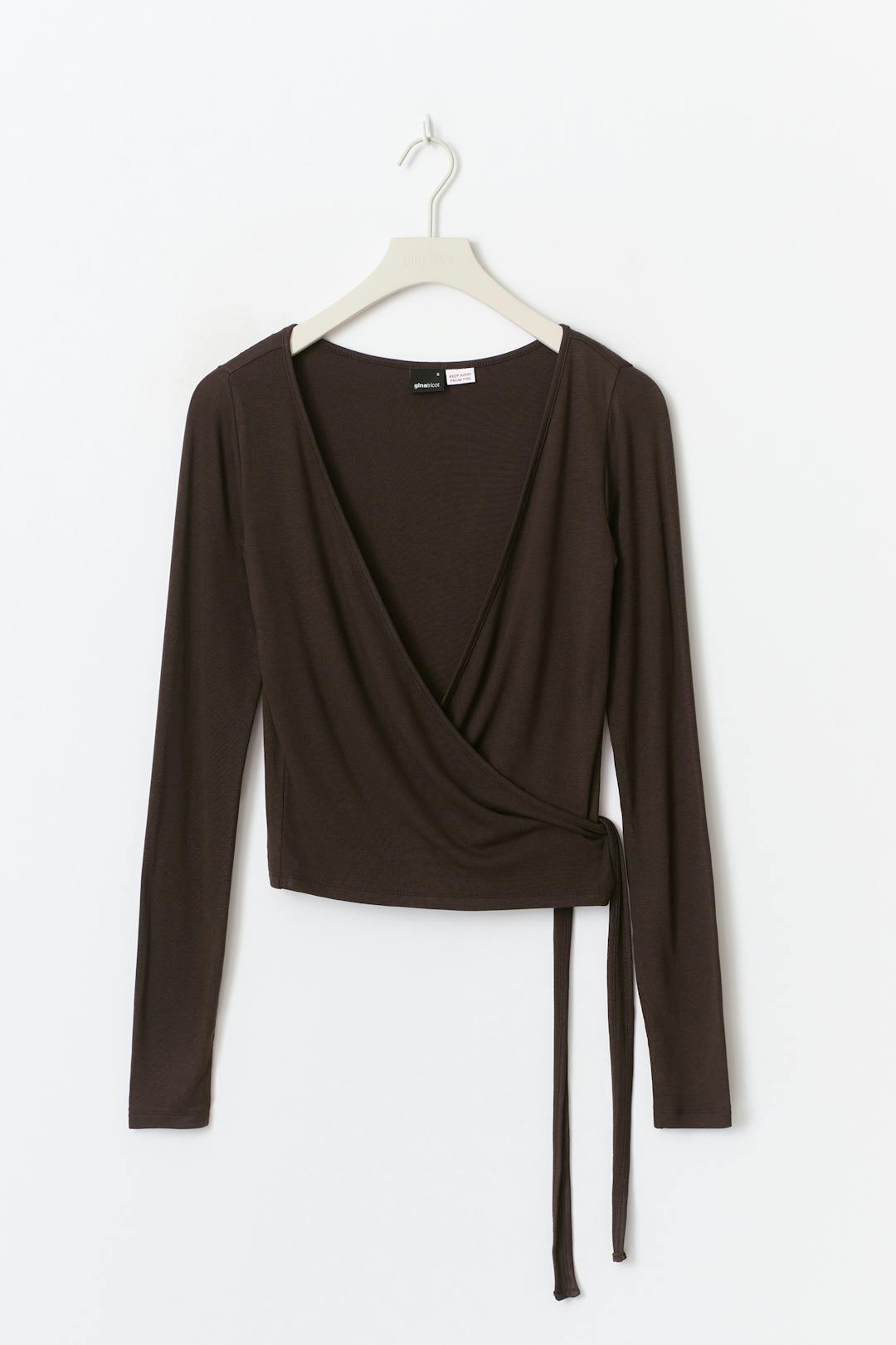 Soft wrap cardigan - Brown - Women - Gina Tricot
