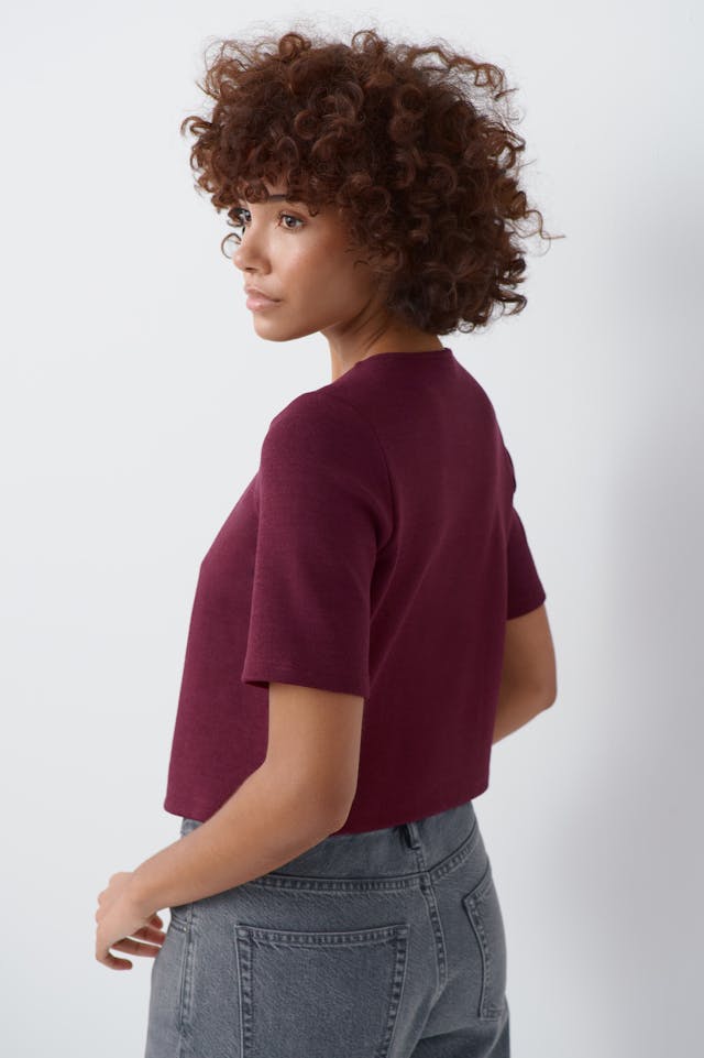 One button top - Rood - Dame - Gina Tricot