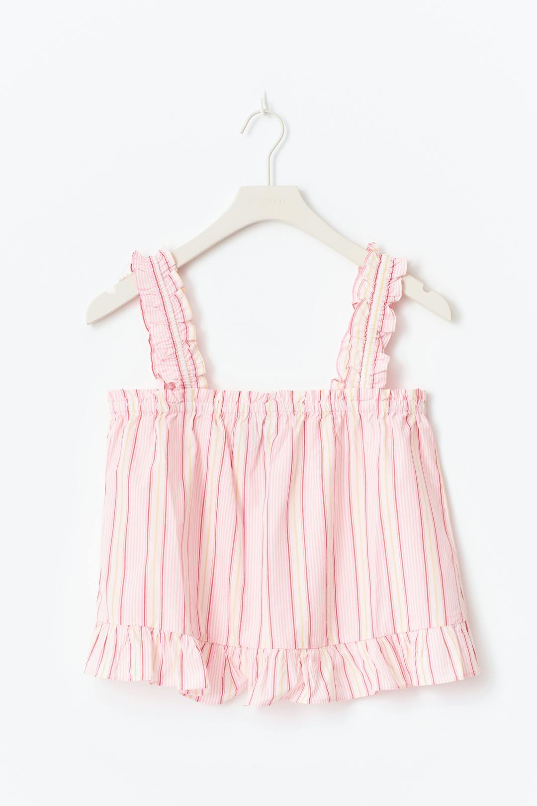 Poplin pyjamas singlet - Roze - Dame - Gina Tricot
