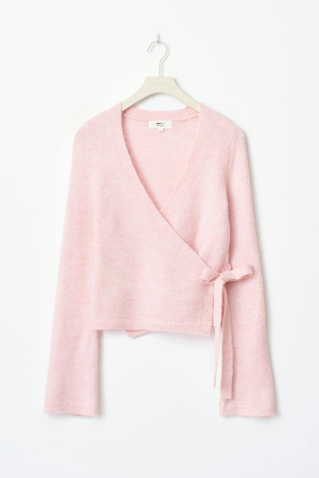 Knitted wrap cardigan - Rosa - Dame - Gina Tricot