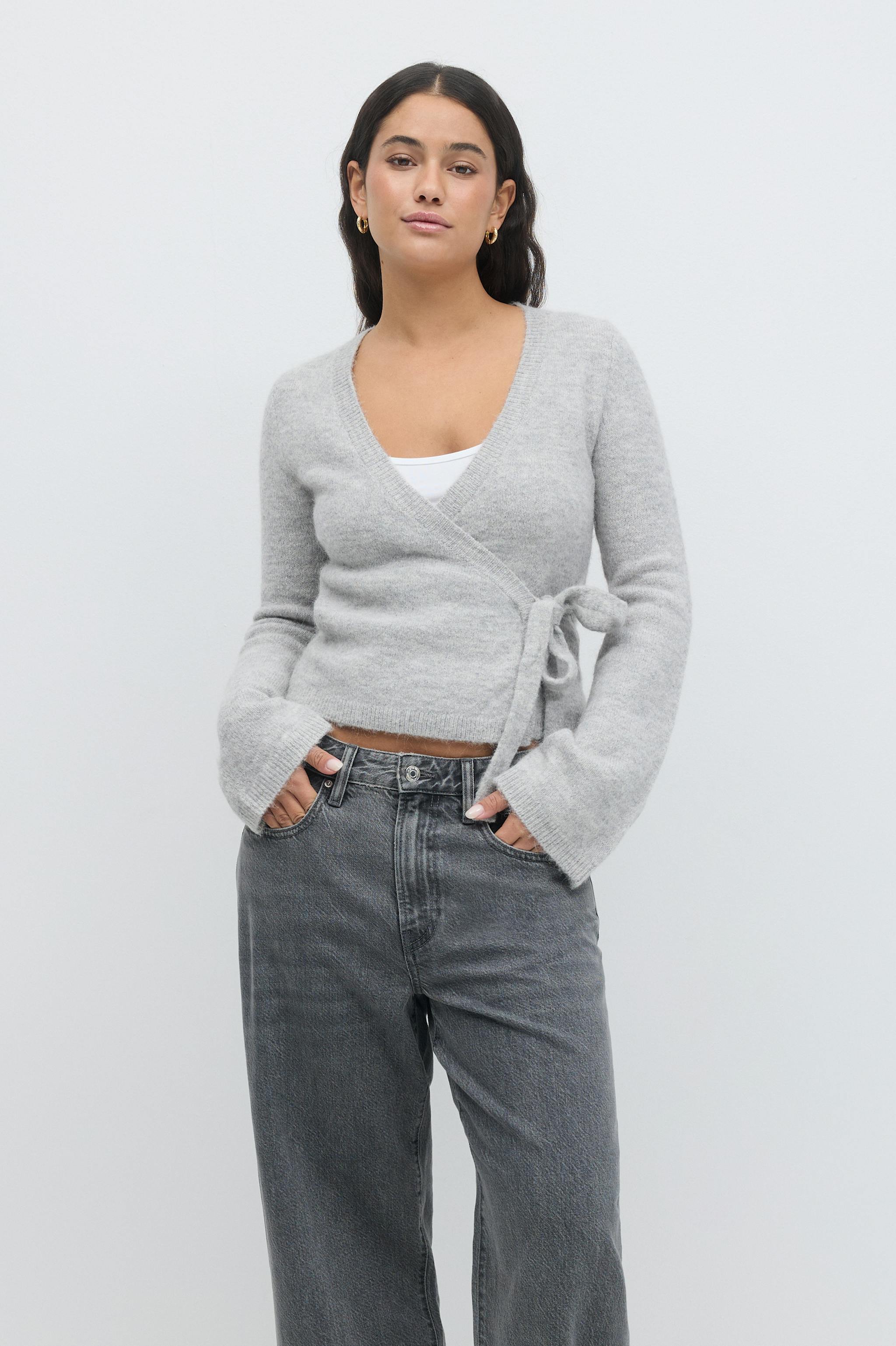 Basic straight sweatpants - Blue - Women - Gina Tricot