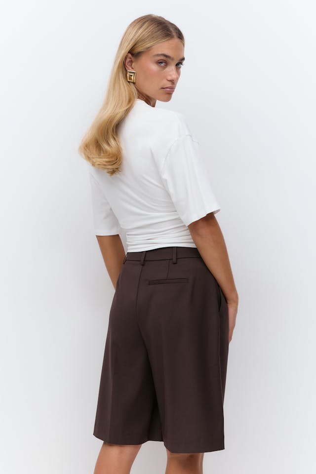Long bermuda shorts - Brun - Dame - Gina Tricot