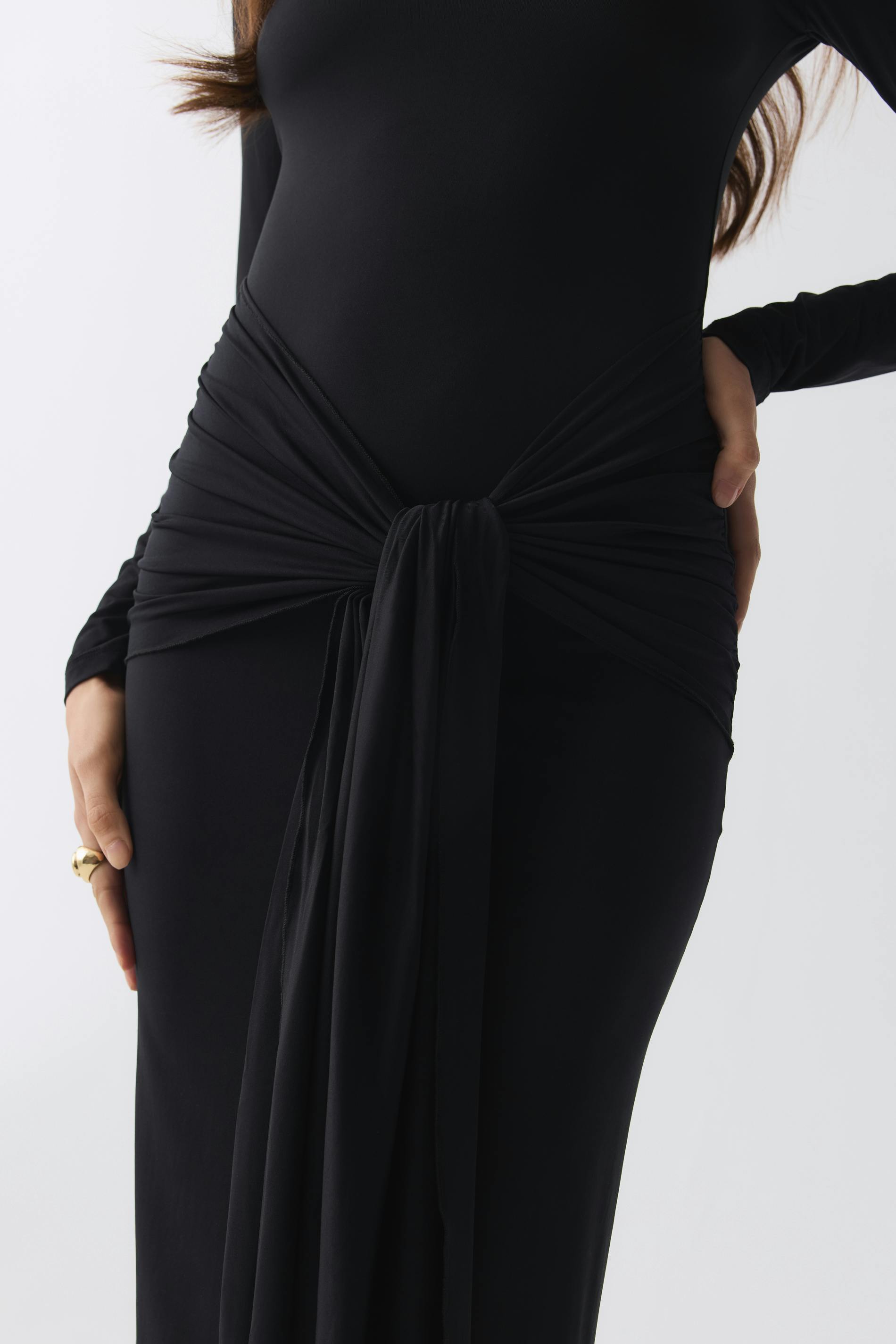 Tie front dress - Black - Women - Gina Tricot