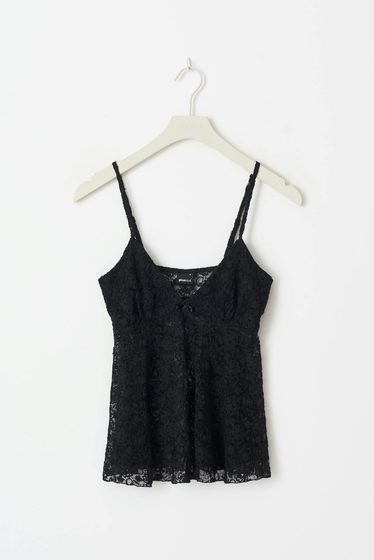 Lace singlet - Svart - Dame - Gina Tricot