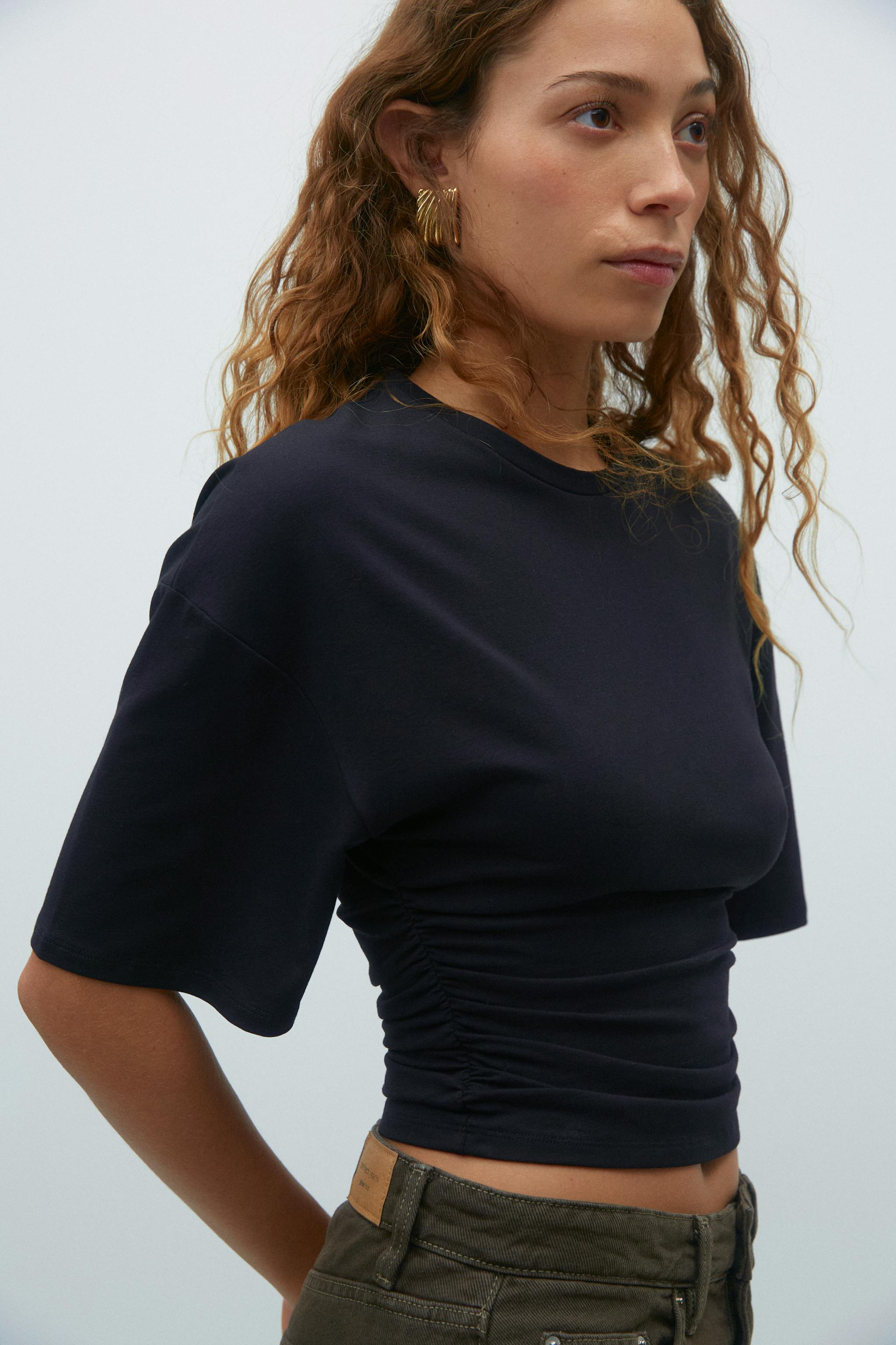 Basic straight sweatpants - Blue - Women - Gina Tricot