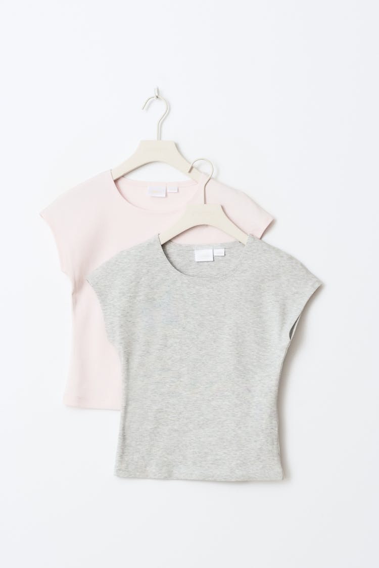 2-pack y basic tight top - Pink - Gina Tricot