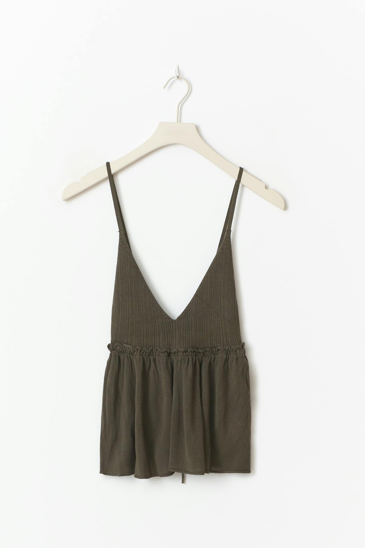 Knitted singlet - Grønn - Dame - Gina Tricot